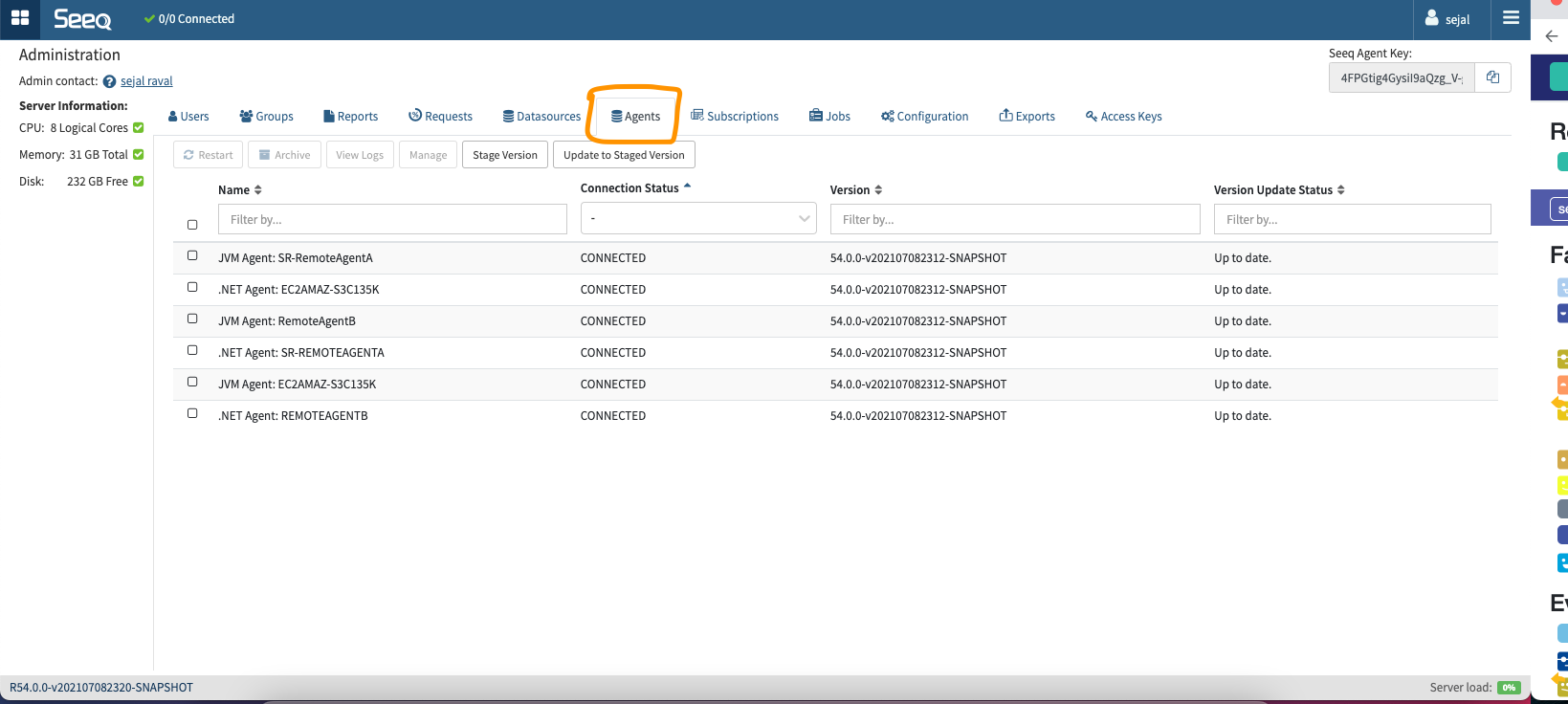 Updating Remote Agents from Seeq Server